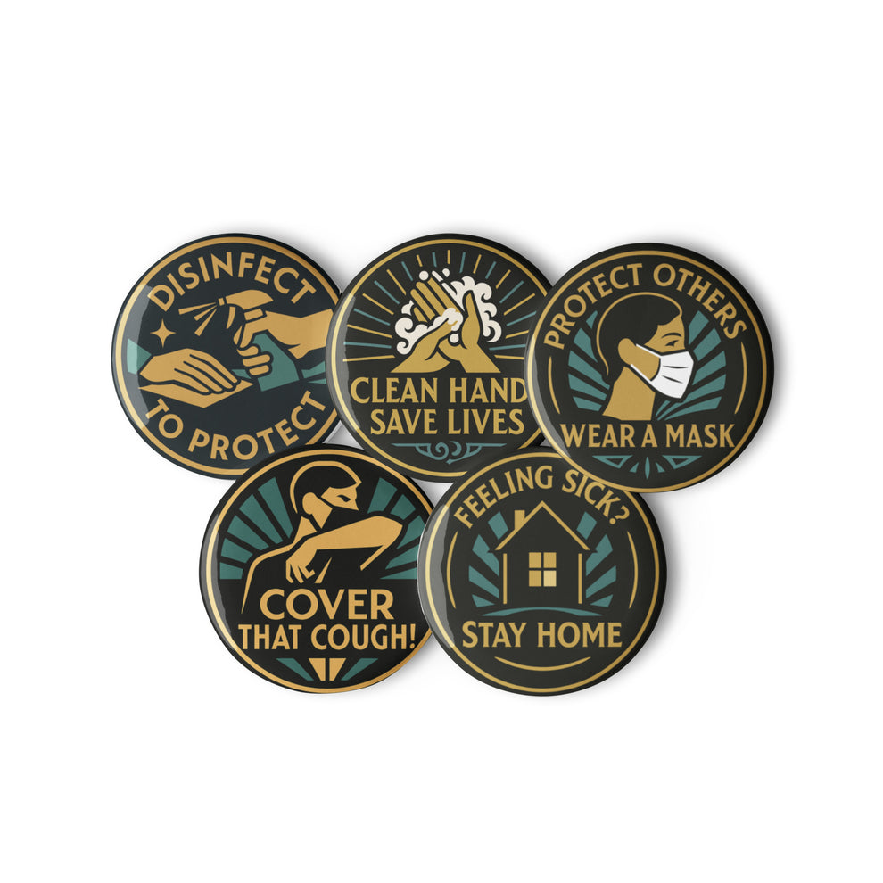 Infection Control Deco Button Set – Limited Edition (Set of 5 ...